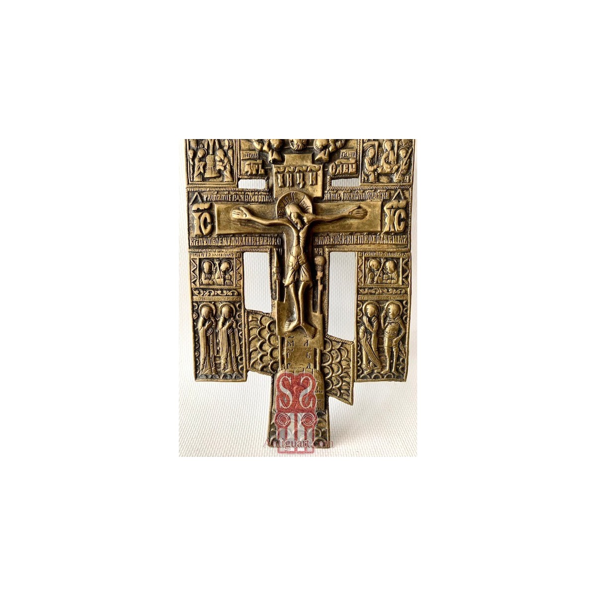 Orthodox bronze crucifix, Russia, 19th