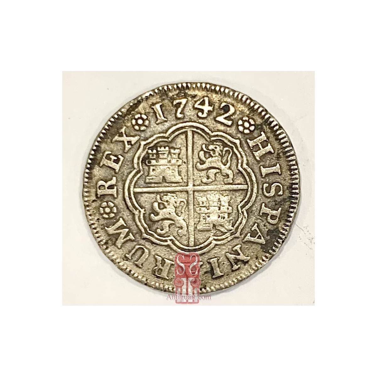 Silver coin 1 real 1742, Felipe V